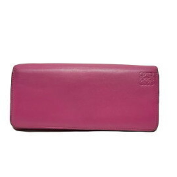 Loewe | Bags | Loewe Long Wallet Pink Leather | Poshmark